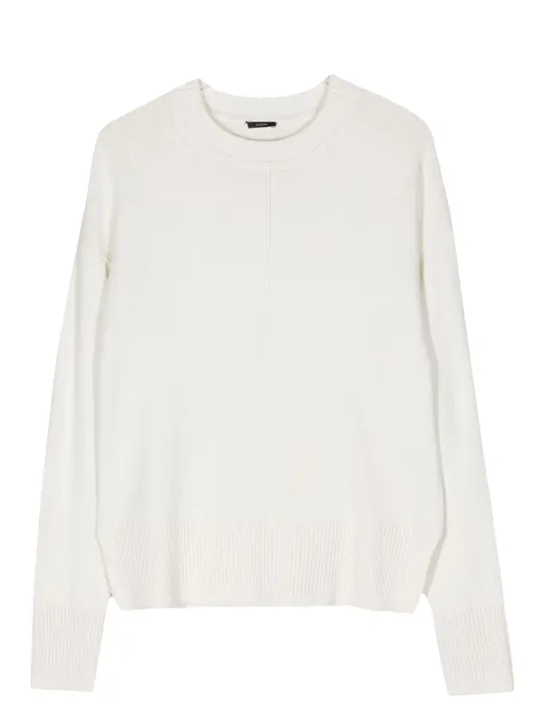 JOSEPH Crew-neck Silk-blend Jumper - Neutrals
