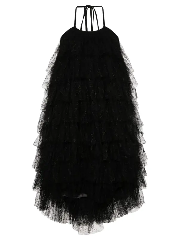UMA WANG Alys Lace Midi Dress - Black