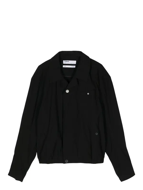 C2H4 Button-up Shirt Jacket - Black