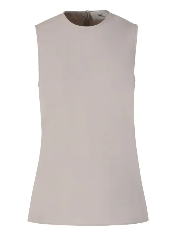 Ami Crepe Tank Top - Neutrals
