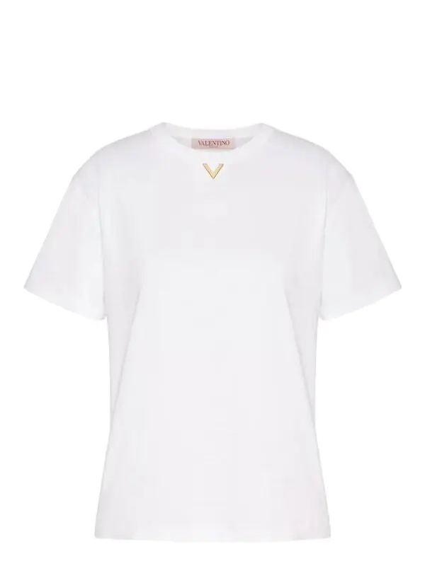Valentino Garavani Vgold Cotton T-shirt - White