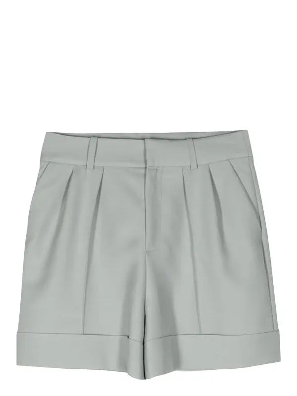 Dice Kayek High-rise Virgin Wool-blend Shorts - Green