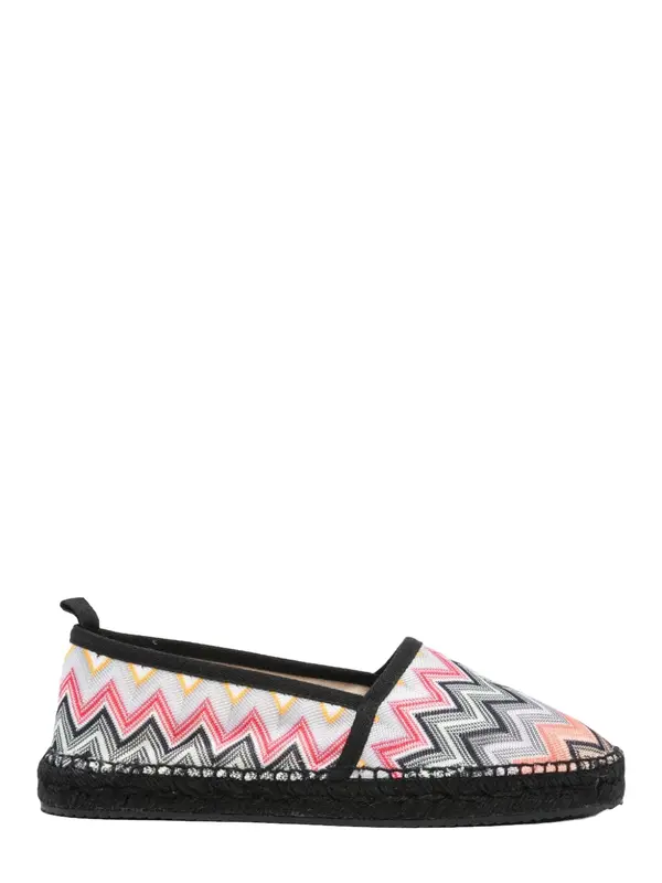 Missoni Chevron Knit Espadrilles - Black