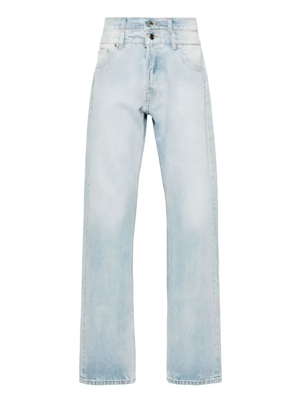 VTMNTS Double-waistband Straight-leg Jeans - Blue
