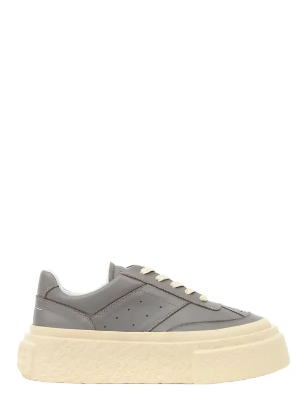 MAISON MARGIELA Gambetta Leather Sneakers - Grey