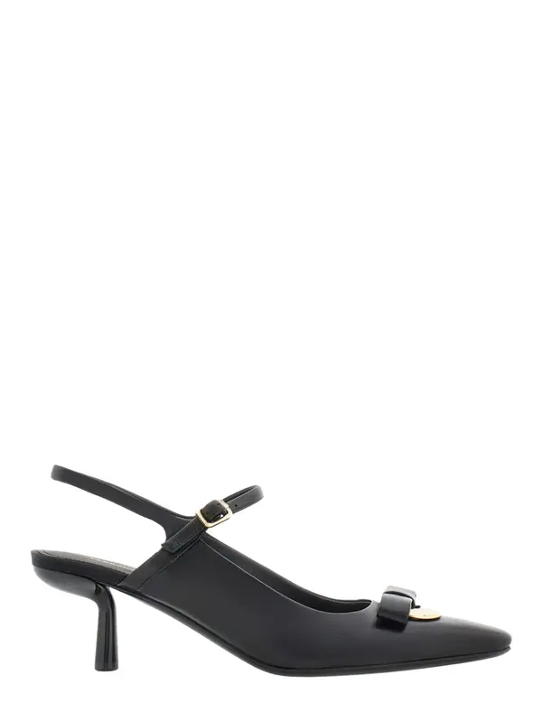 FERRAGAMO 55mm Drop Bow Pumps - Black