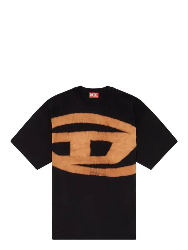 DIESEL T-boxt-bleach Logo-print T-shirt - Black
