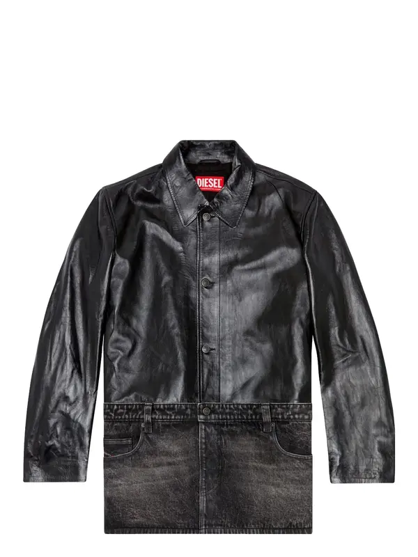 Diesel L-bretch Leather Jacket - Black