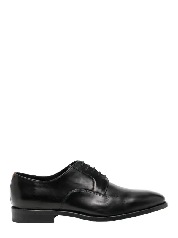 Paul Smith Almond-toe Leather Derby Shoes - Black