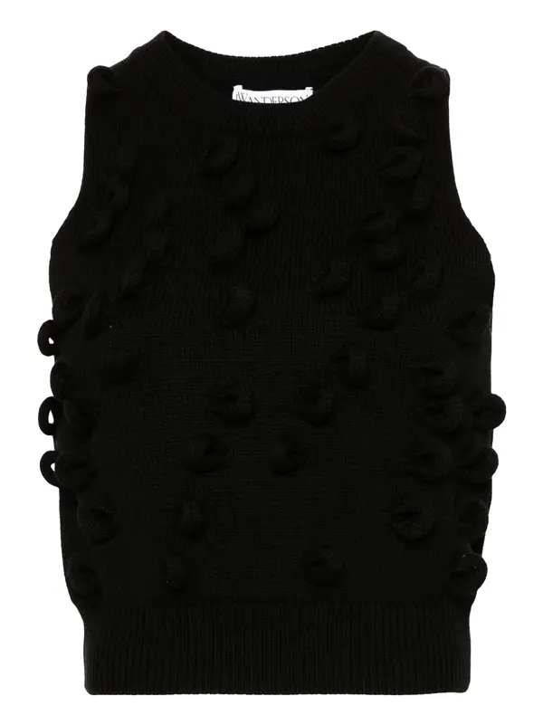 JW Anderson Loop-detail Knit Tank Top - Black