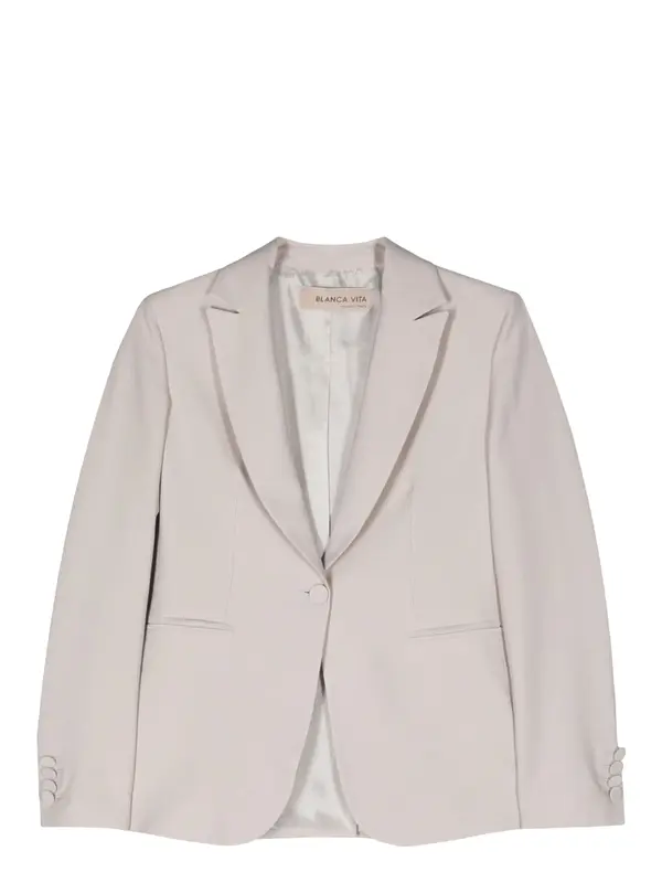 BLANCA VITA Gelsemy Single-breasted Blazer - Neutrals