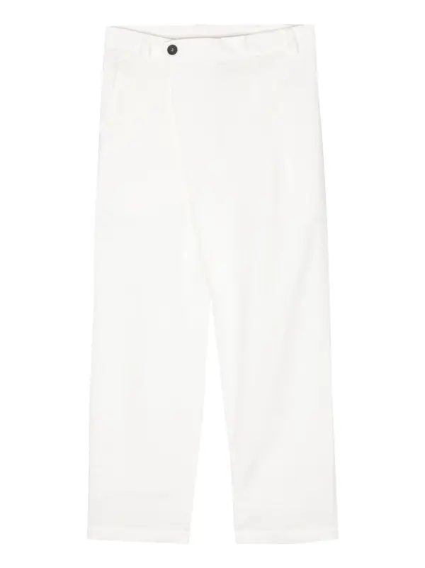 Isabel Benenato Straight-leg Linen Trousers - White