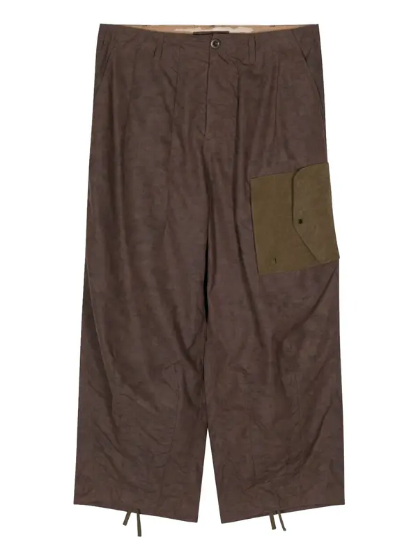 TEN C Camouflage-print Trousers - Brown
