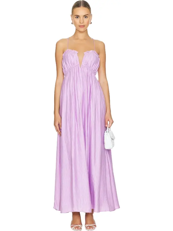 Line & Dot Lylac Maxi Dress - Lilac
