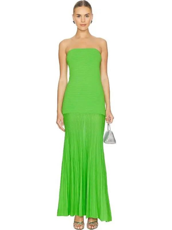Line & Dot Arlo Tube Dress - Electric Green