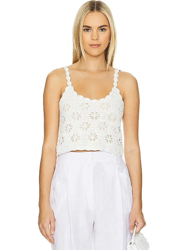 Line & Dot Fontana Top - Ivory