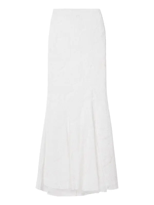 A.W.A.K.E. Mode Recycled-lace Maxi Skirt - White