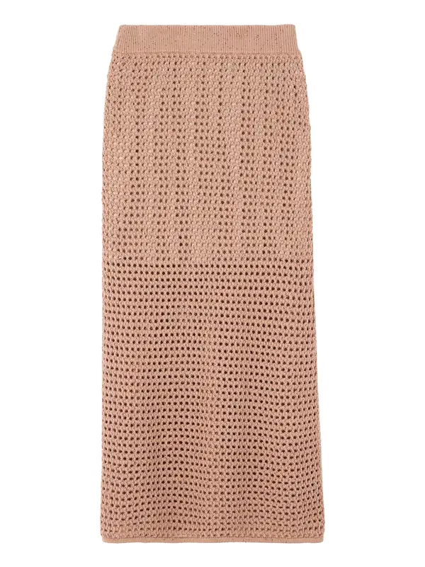 Brunello Cucinelli Sequin-embellished Midi Skirt - Orange