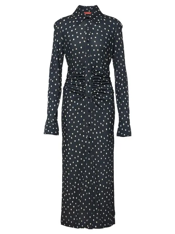 Altuzarra Viscose Claudia Jersey Shirt Dress - Blue