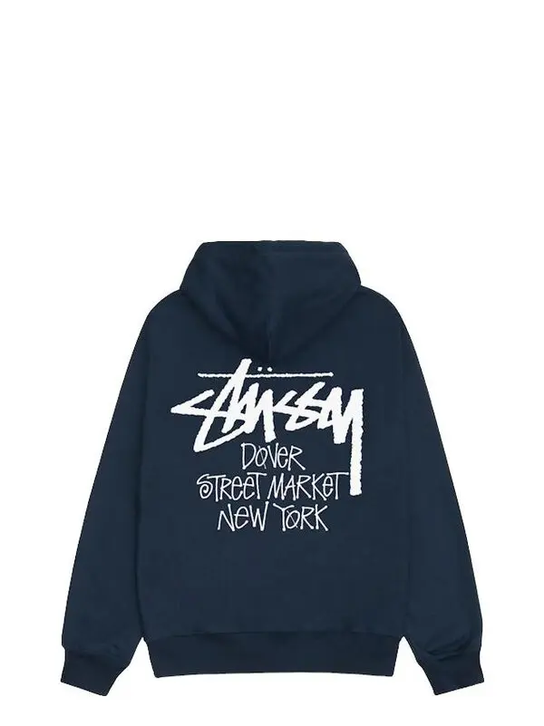StÜssy X Dover Street Market New York Zip Hoodie - Navy Blue