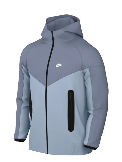 Nike Sportswear Tech Fleece Windrunner Full-zip Hoodie - Light Armory Blue