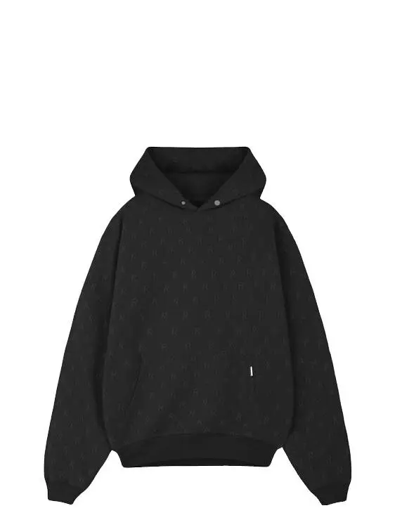 REPRESENT Intarsia Initial Hoodie - Off Black