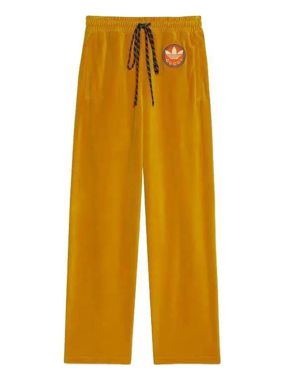 Gucci X Adidas Chenille Cotton Pant - Dark Yellow