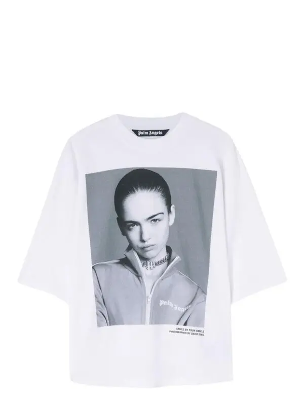 Palm Angels Angels Loose T-shirt - White/black