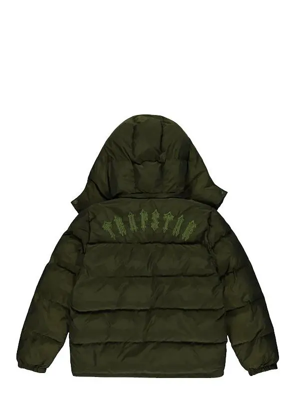 Trapstar Irongate Detachable Hooded Puffer Jacket - Olive