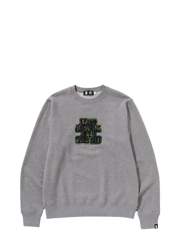 A BATHING APE X Black Eye Patch Crewneck Sweatshirt - Gray
