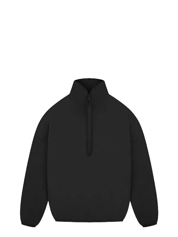 Fear Of God Athletics Suede Fleece 1/2 Zip - Black