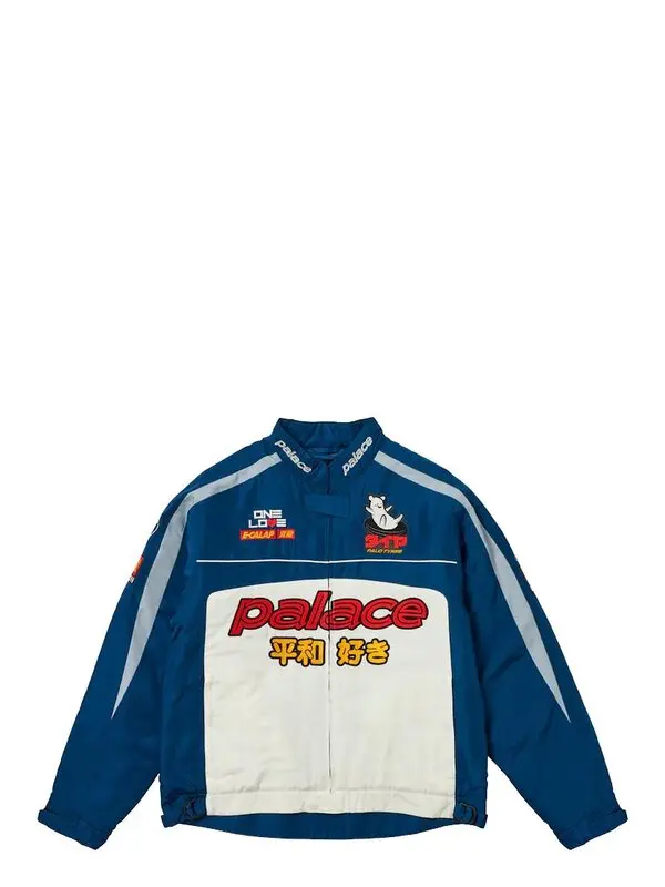 PALACE Faster Jacket - Navy Blue/white