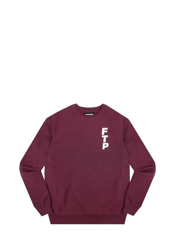 FTP Vertical Logo Crewneck Sweatshirt - Maroon