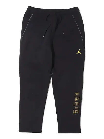 JORDAN X Paris Saintgermain Fleece Pants - Black/tour Yellow