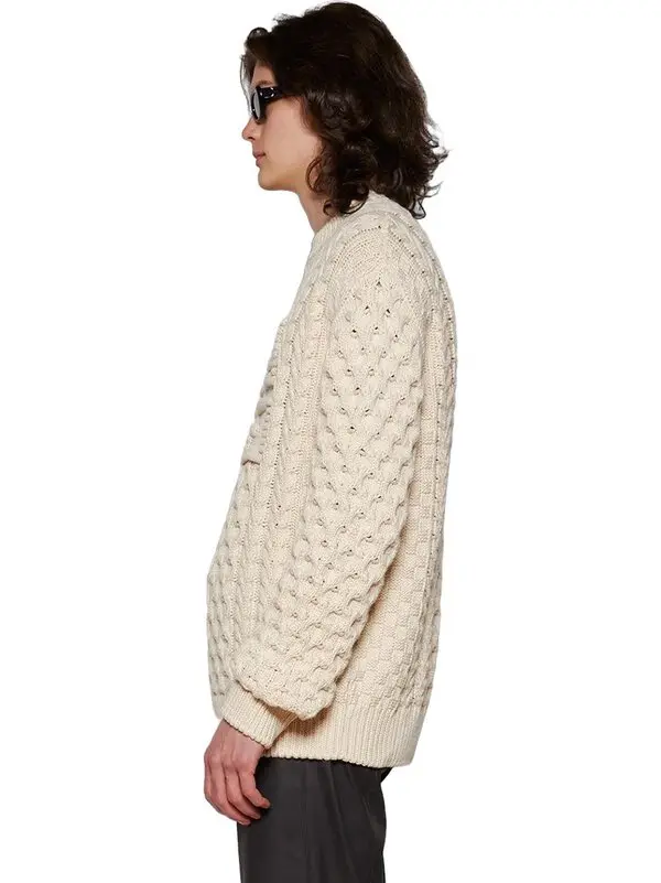 Givenchy 4g Cable-knit Sweater - Cream