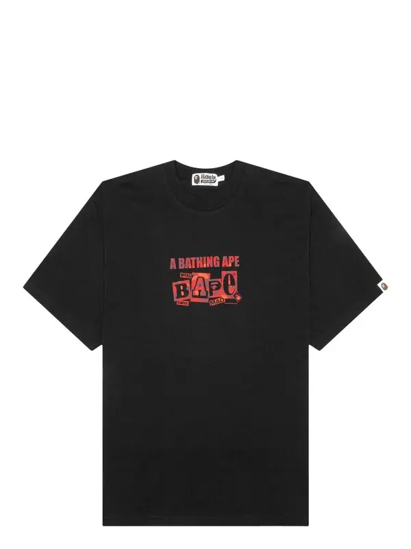 A BATHING APE Text Graphic Tee - Black