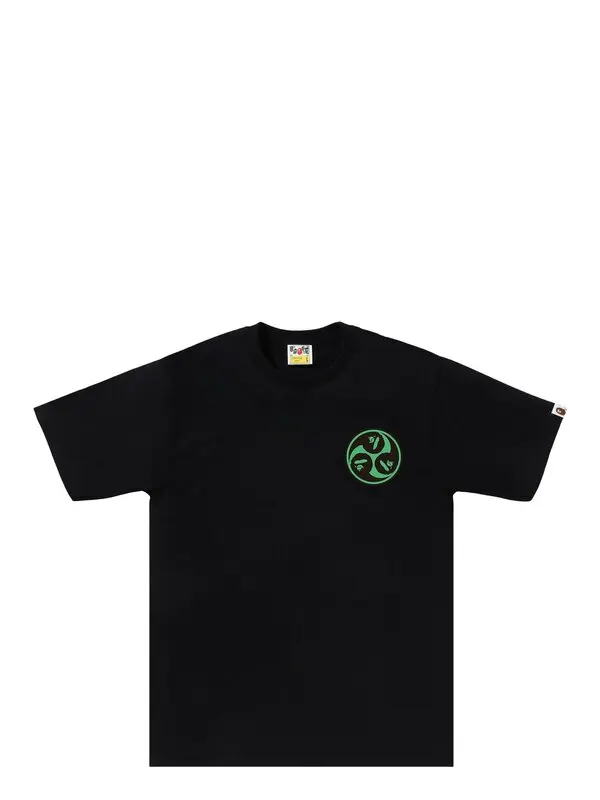 A BATHING APE Japan Culture Mitsudomoe Tee - Black