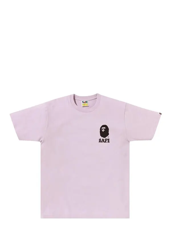 A BATHING APE Japan Culture Lettered Tee - Purple