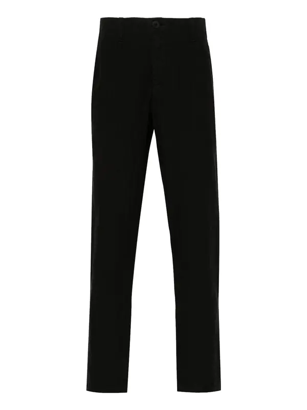 Transit Linen Tapered-leg Trousers - Black