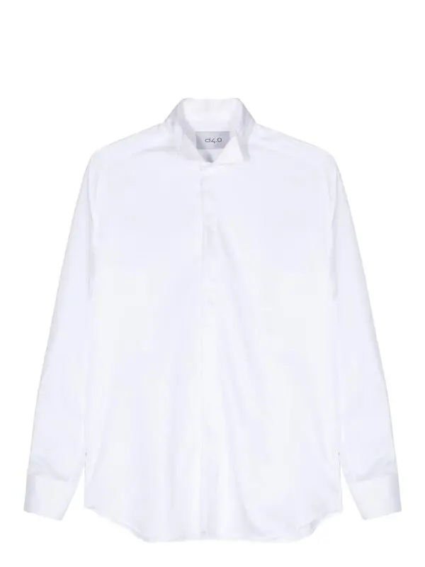 D4.0 Cotton Poplin Shirt - White