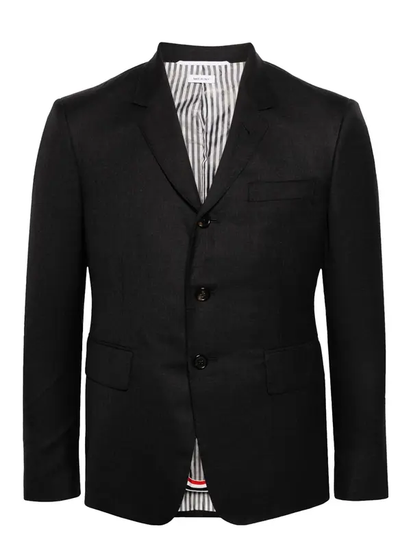 Thom Browne Single-breasted Wool Blazer - Grey