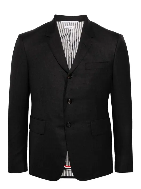 Thom Browne Single-breasted Wool Blazer - Grey