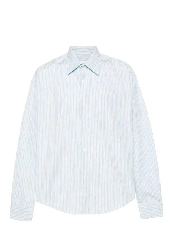 Ami De Coeur Striped Cotton Shirt - Blue