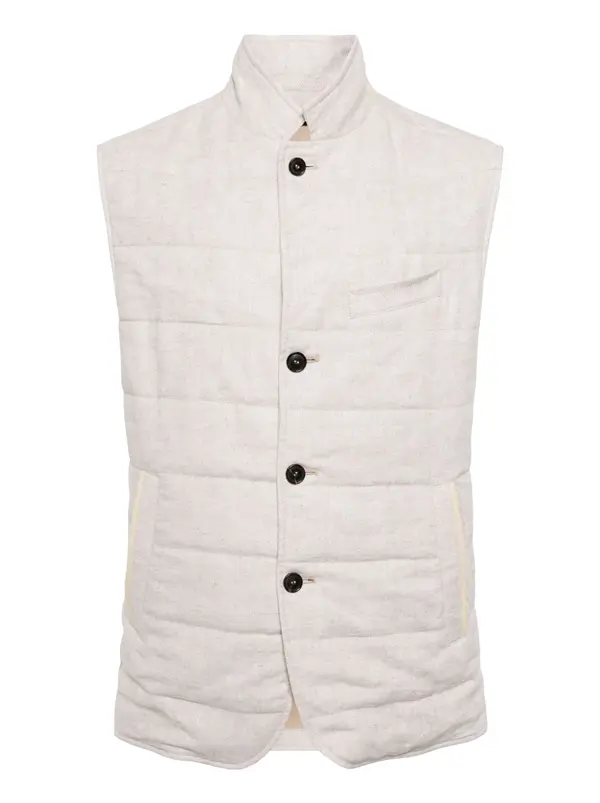 N.peal Seville Quilted Gilet - Neutrals