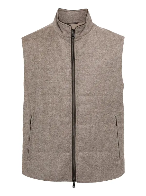 N.peal Belgravia Quilted Gilet - Brown
