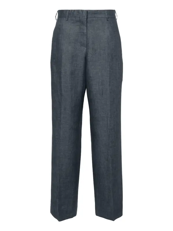 Palm Angels Linen Side-stripe Trousers - Grey