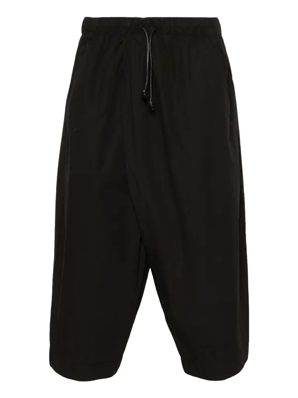 Transit Cotton Cropped Trousers - Black