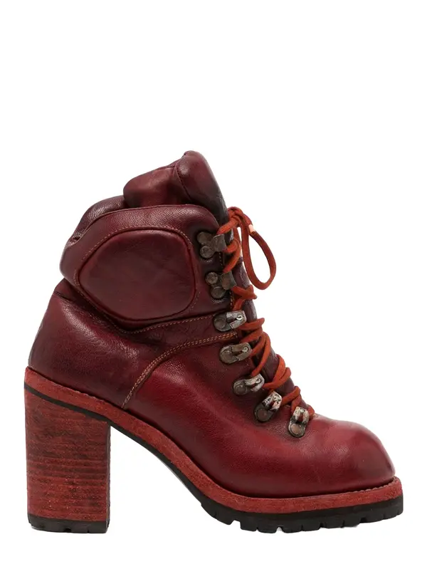 Guidi R19av 100mm Lace-up Boots - Red