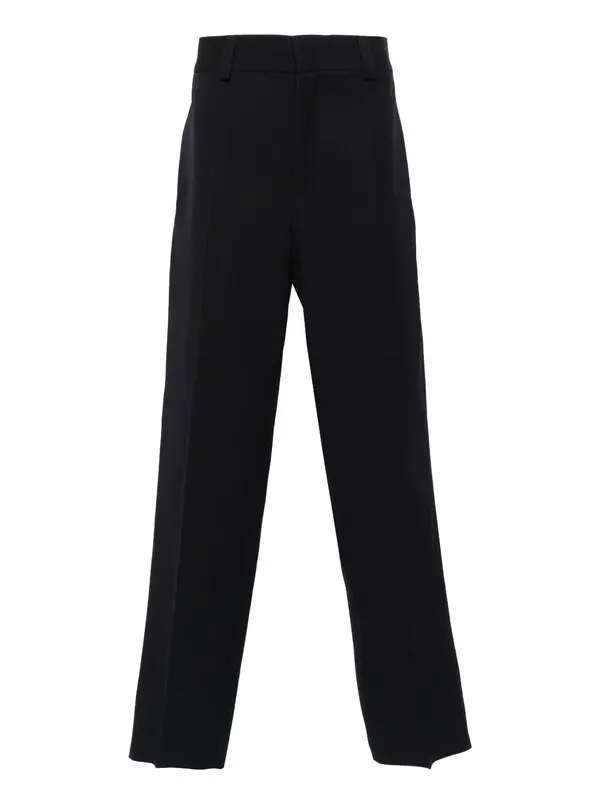 JIL SANDER Tapered Wool Trousers - Blue
