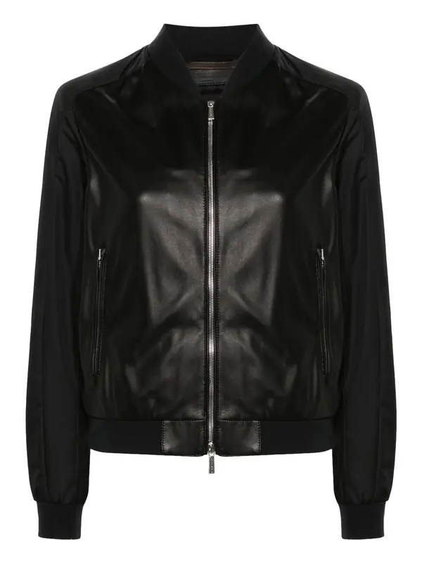 MOORER Nymphe-pek Bomber Jacket - Black